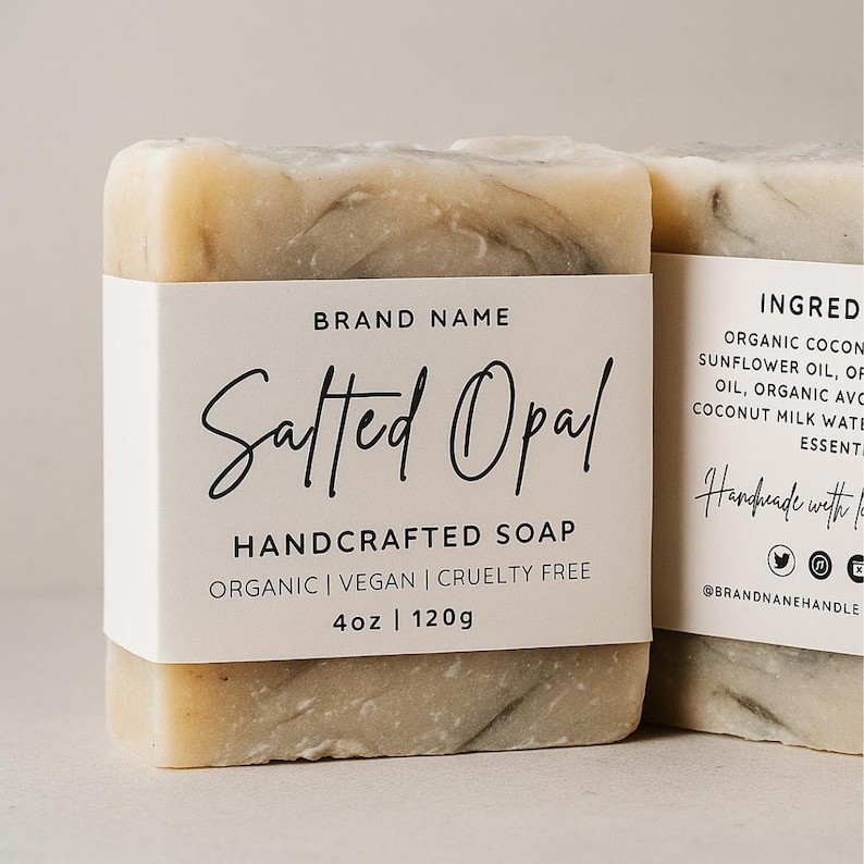 Soap Packaging Template Bundle, Editable Canva Labels for Belly Bands ...