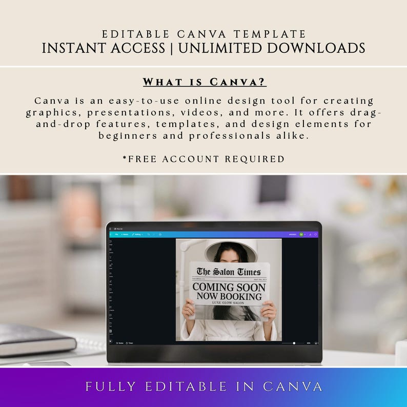 Canva Business Newspaper Template Newsletter Custom Canva News Paper ...