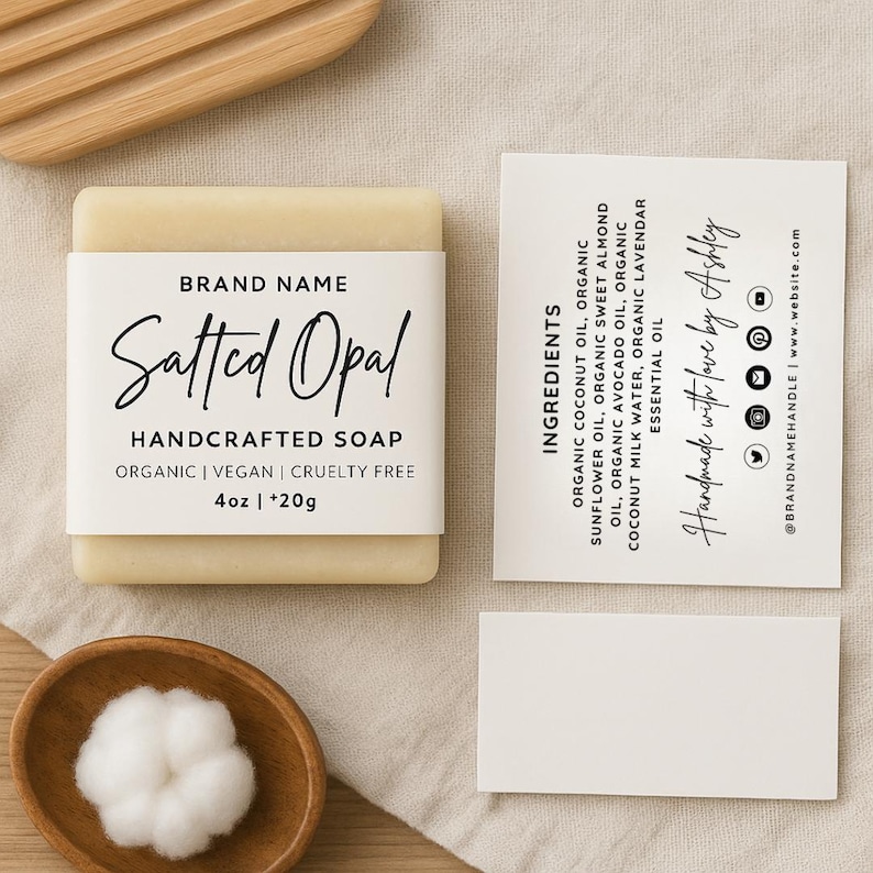 Editable Soap Label Template | Printable Soap Belly Band Wrap ...