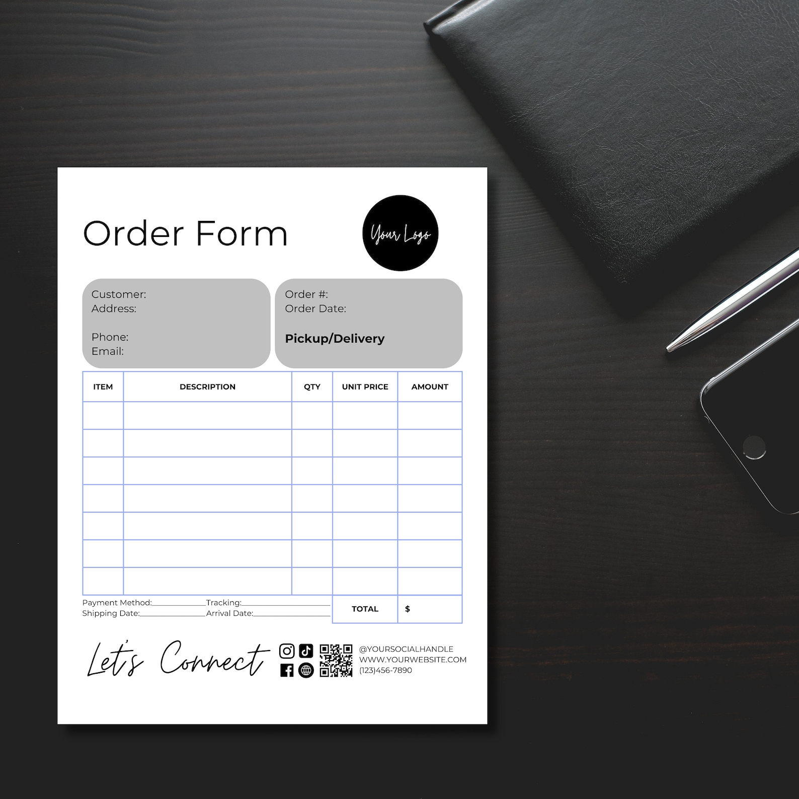 Order Form Template Purchase Order Form Order Form for Small Business ...