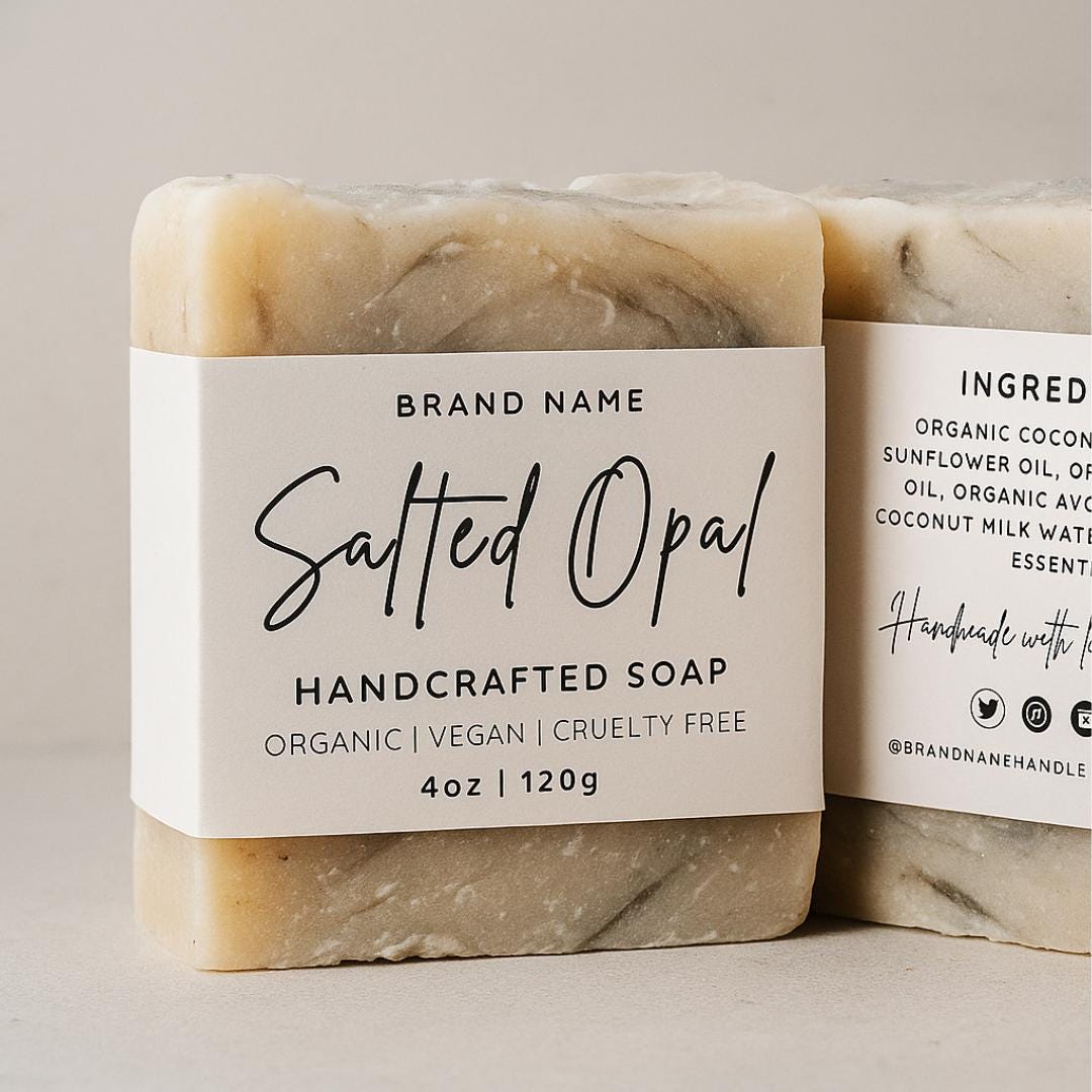 Soap Label Template | Printable Soap Belly Band Wrap | Handmade Soap ...