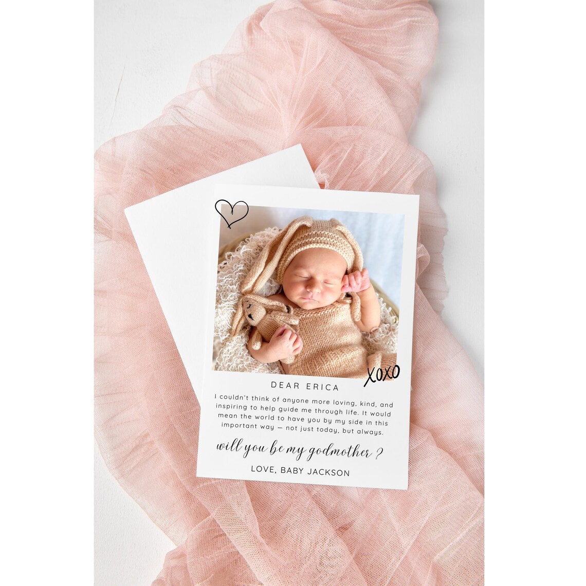 Printable Godparent Proposal Canva Template | Editable Proposal Card ...
