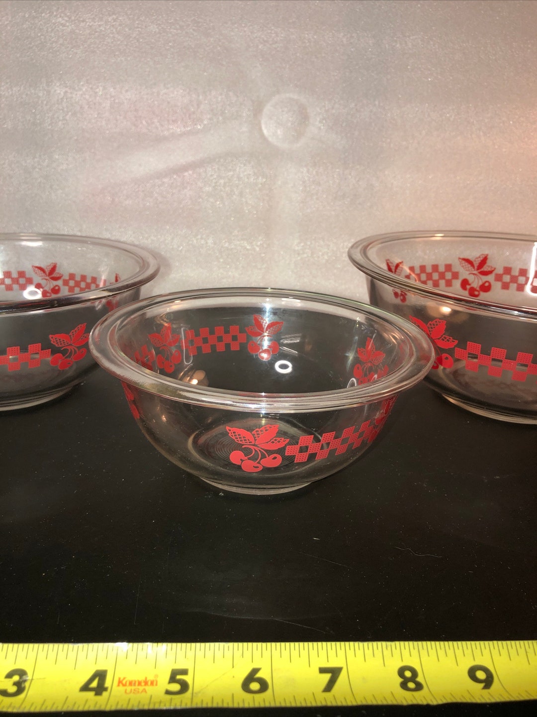 Vintage Pyrex Red Cherry Bowl Set of 3 Glass Nesting - Etsy