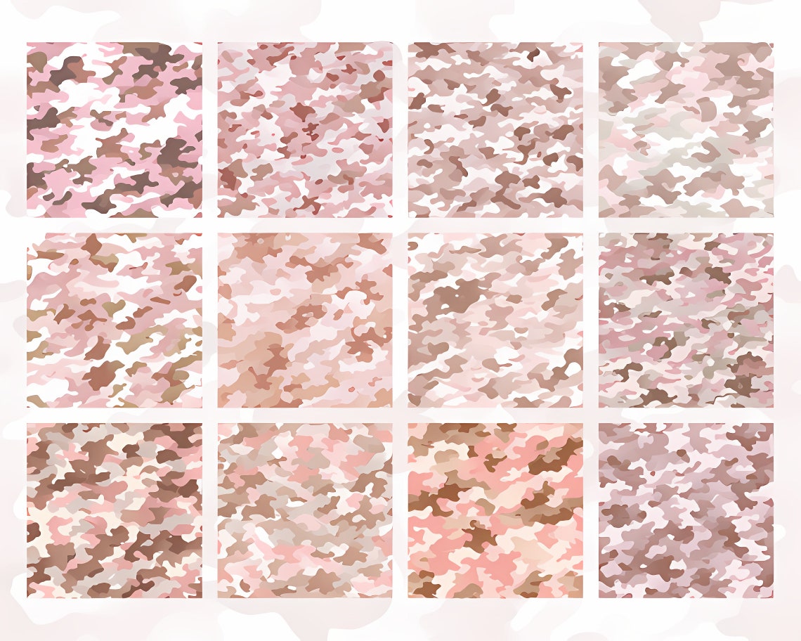 Seamless Light Pink Rose Gold Camo Texture Digital Printable Design ...