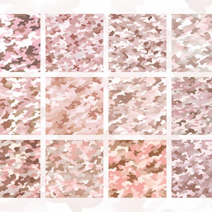 Seamless Light Pink Rose Gold Camo Texture Digital Printable Design ...