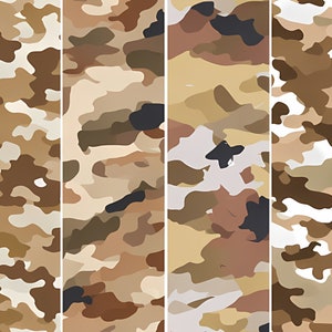 Seamless Desert Tan Camo Texture Digital Printable Paper, Kids Military ...