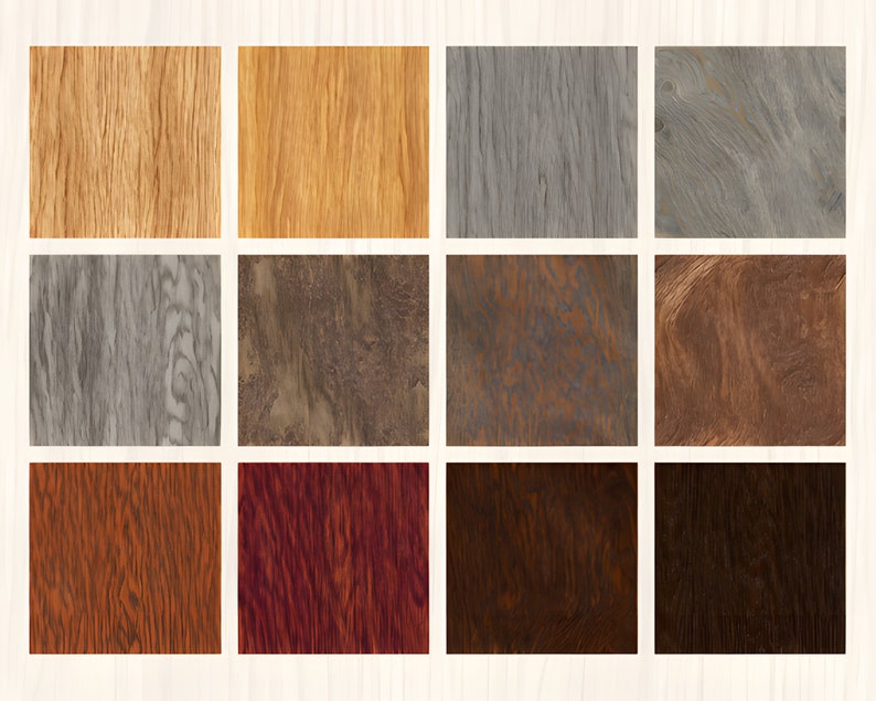 Seamless Wood Grain Texture Digital Printable Paper, Pine, Oak, Maple ...