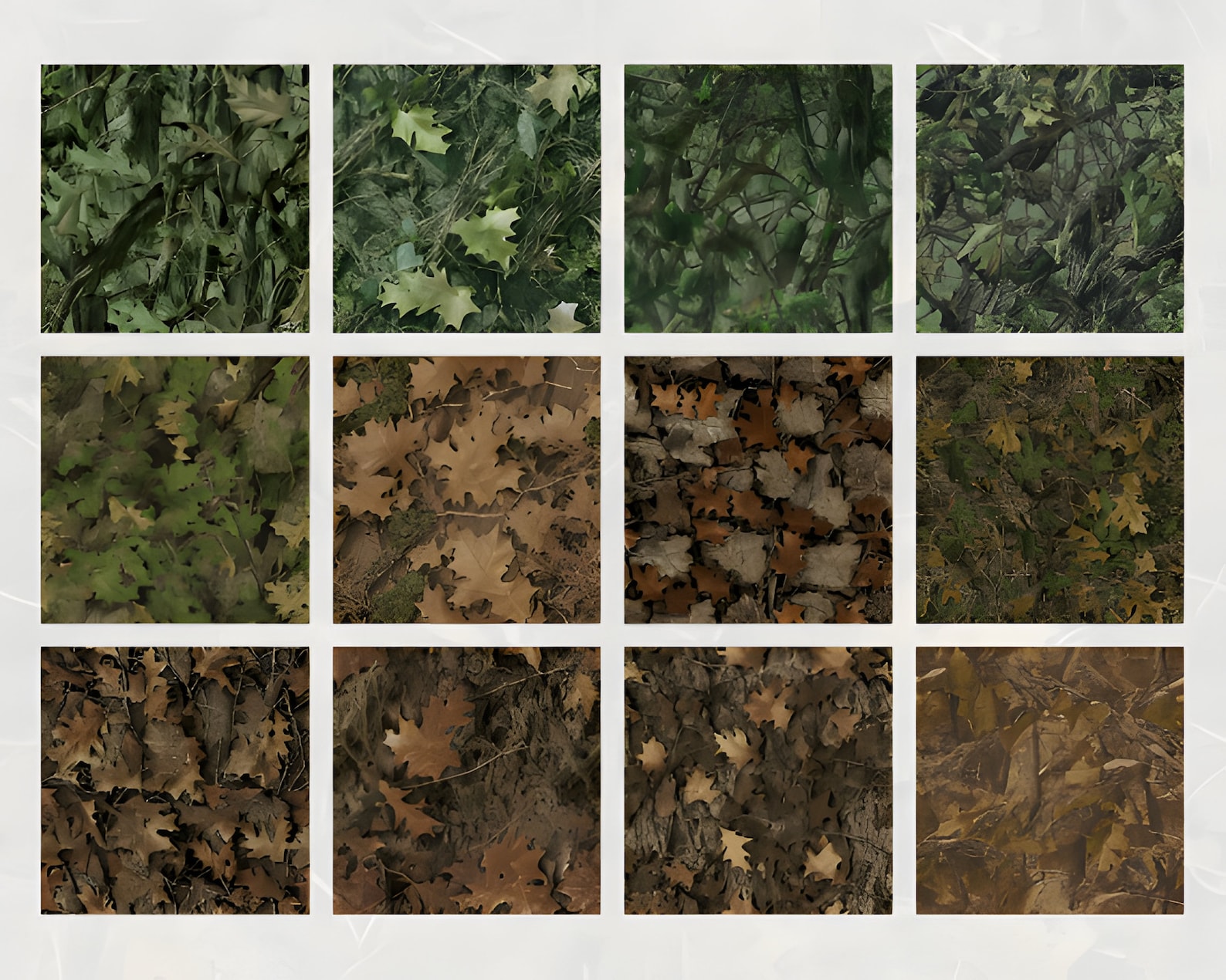 Seamless Realistic Camo Texture Digital Printable Paper, Green Tan ...