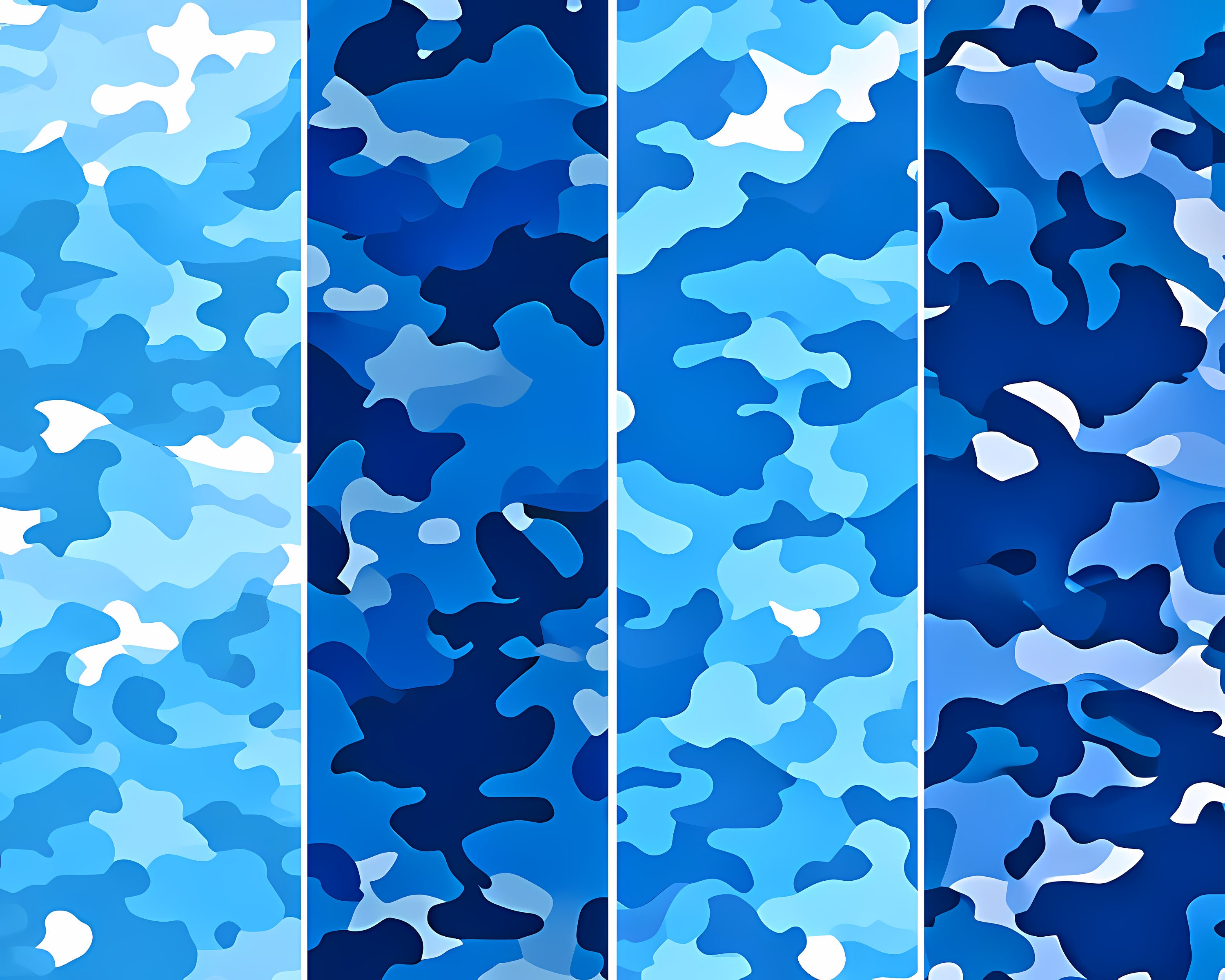 Seamless Blue Light Dark Camo Texture Digital Printable, Kids Military ...