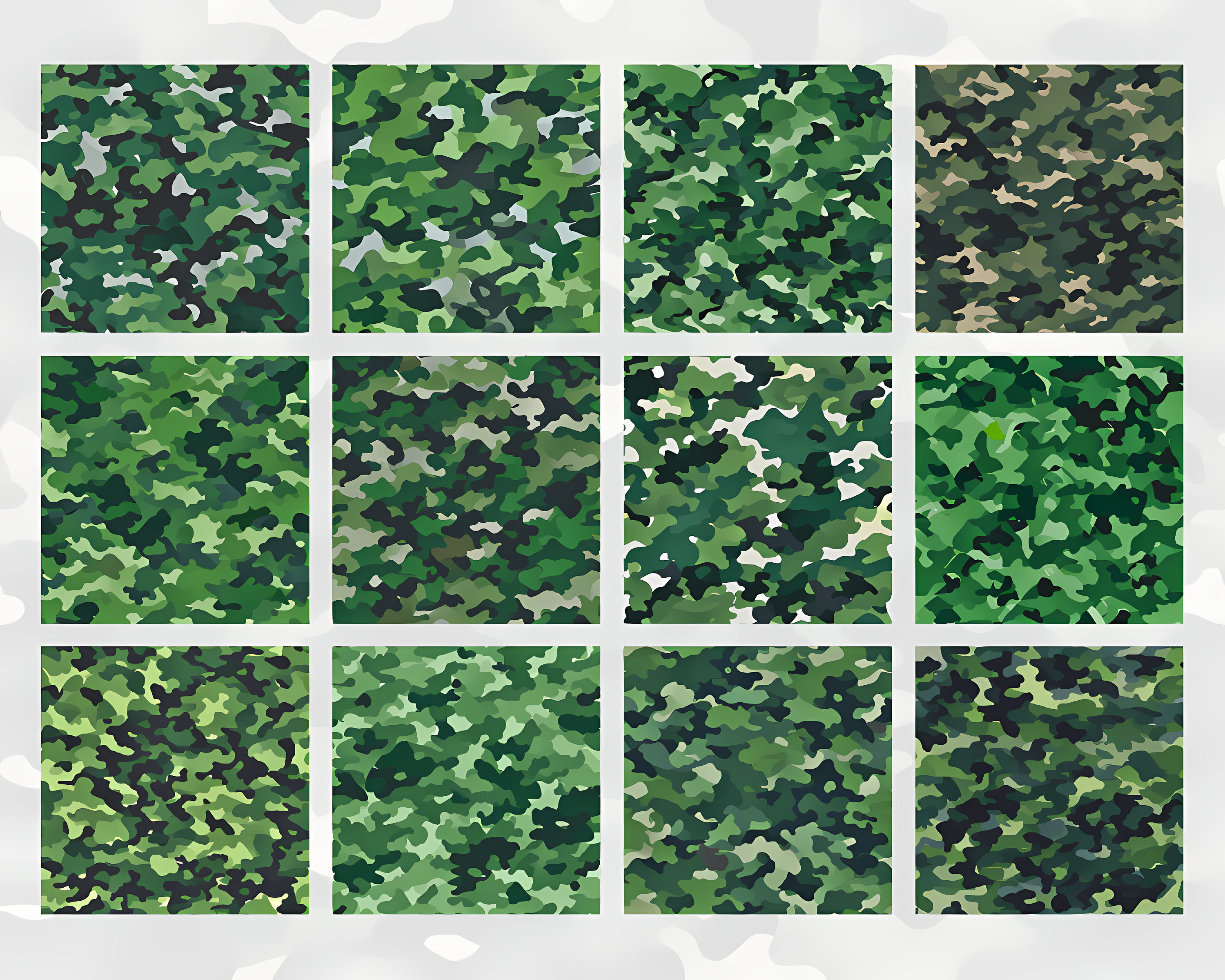 Seamless Green Forest Camo Texture Digital Printable, Kids Military ...