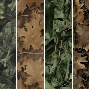 Seamless Realistic Camo Texture Digital Printable Paper, Green Tan ...