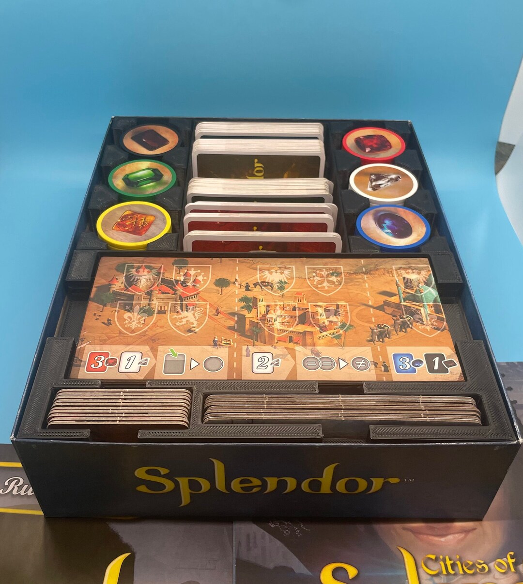 Splendor + Cities of Splendor Expansion Board Game Organizer Insert ...