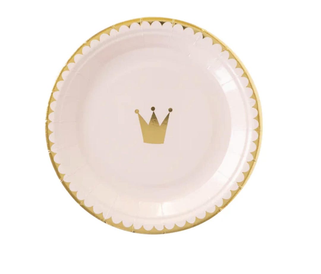 Princess Themed Plates - Perfect for Princess Themed Parties - Pink ...