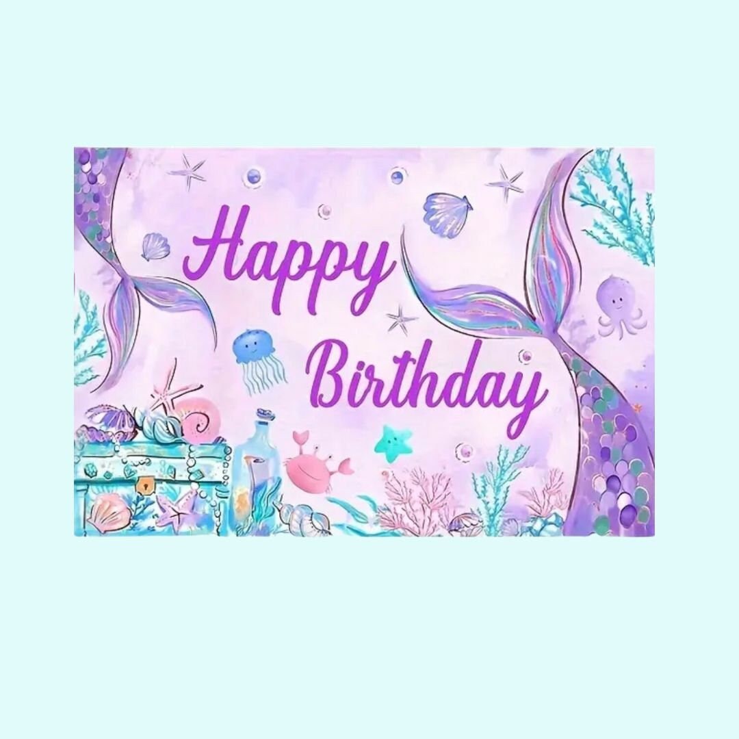 Mermaid Themed Backdrop - Perfect for Mermaid Parties, Under the Sea ...