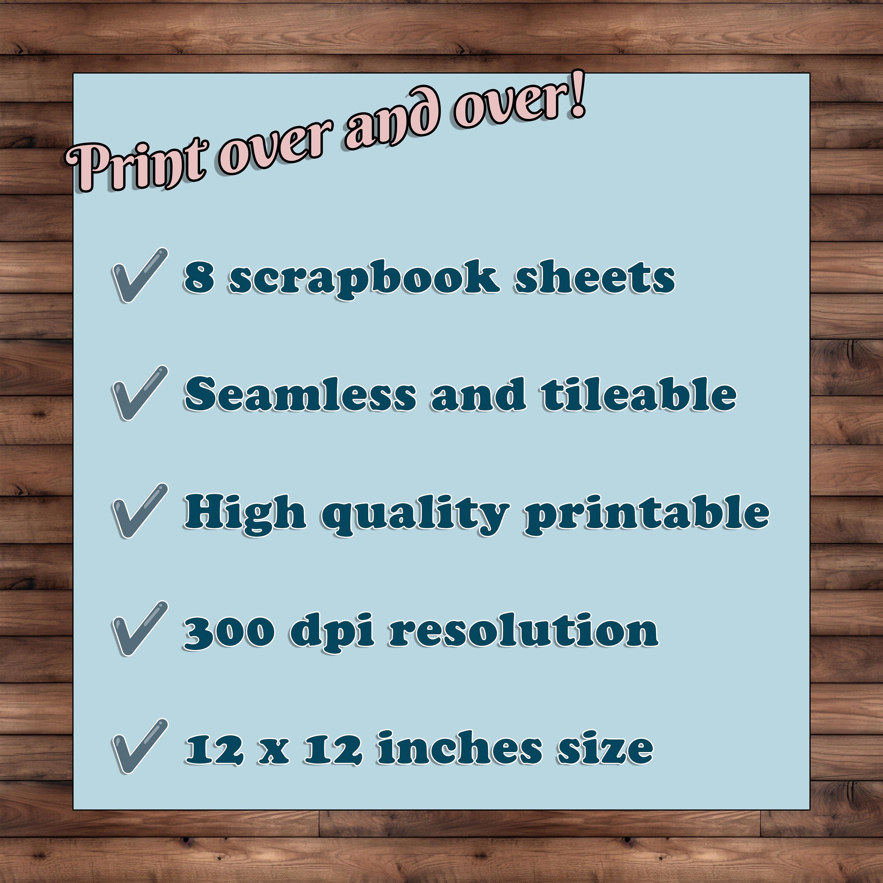 Wood Planks #8 - 8 Distinctive Printable Sheets - Continuous Tileable ...