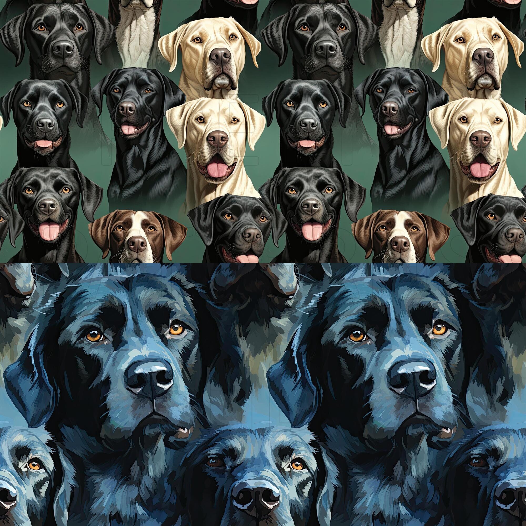 Dog Breeds Labrador 2 8 Printable Scrapbook Sheets-seamless Tileable ...