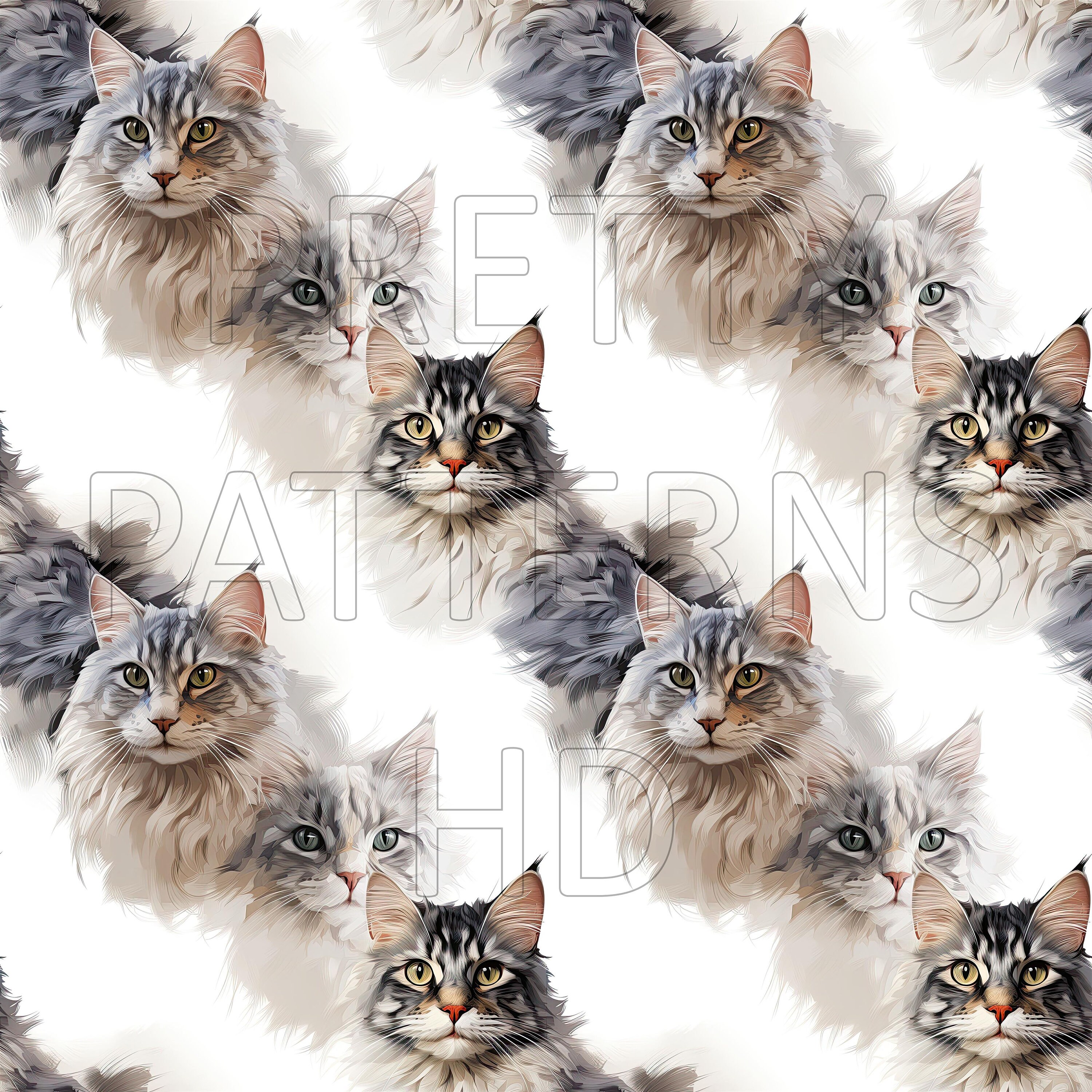 Cats 17 8 Printable Scrapbook Sheets Seamless Tileable - Etsy