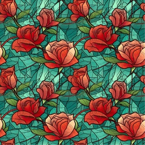 SG Roses #1 - 4 Printable Scrapbook Sheets - Continuous Seamless ...