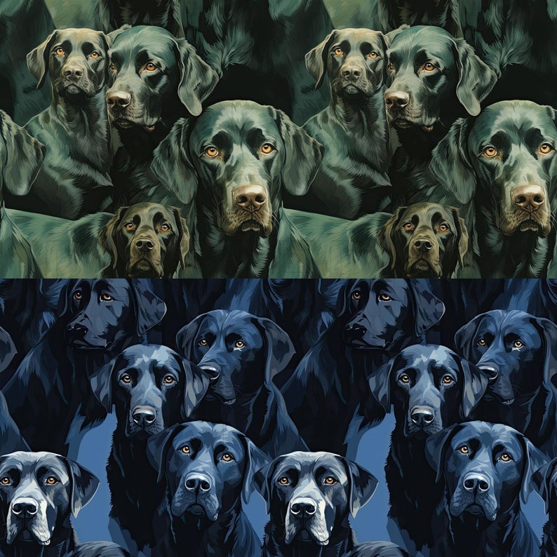 Dog Breeds Labrador #2 - 8 Printable Scrapbook Sheets-seamless Tileable ...