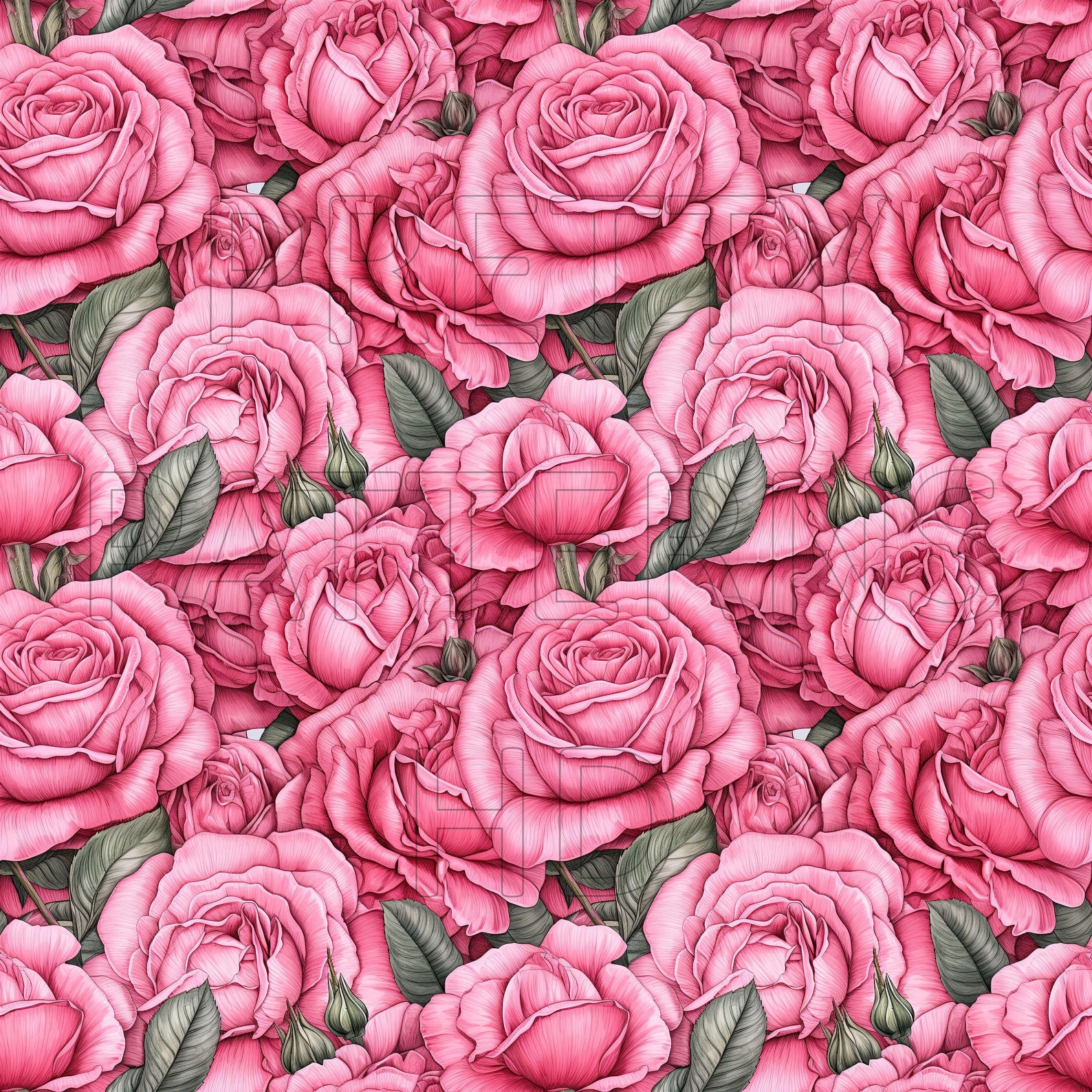 Illustrated Roses Pink 2 8 Printable Scrapbook Sheets - Etsy