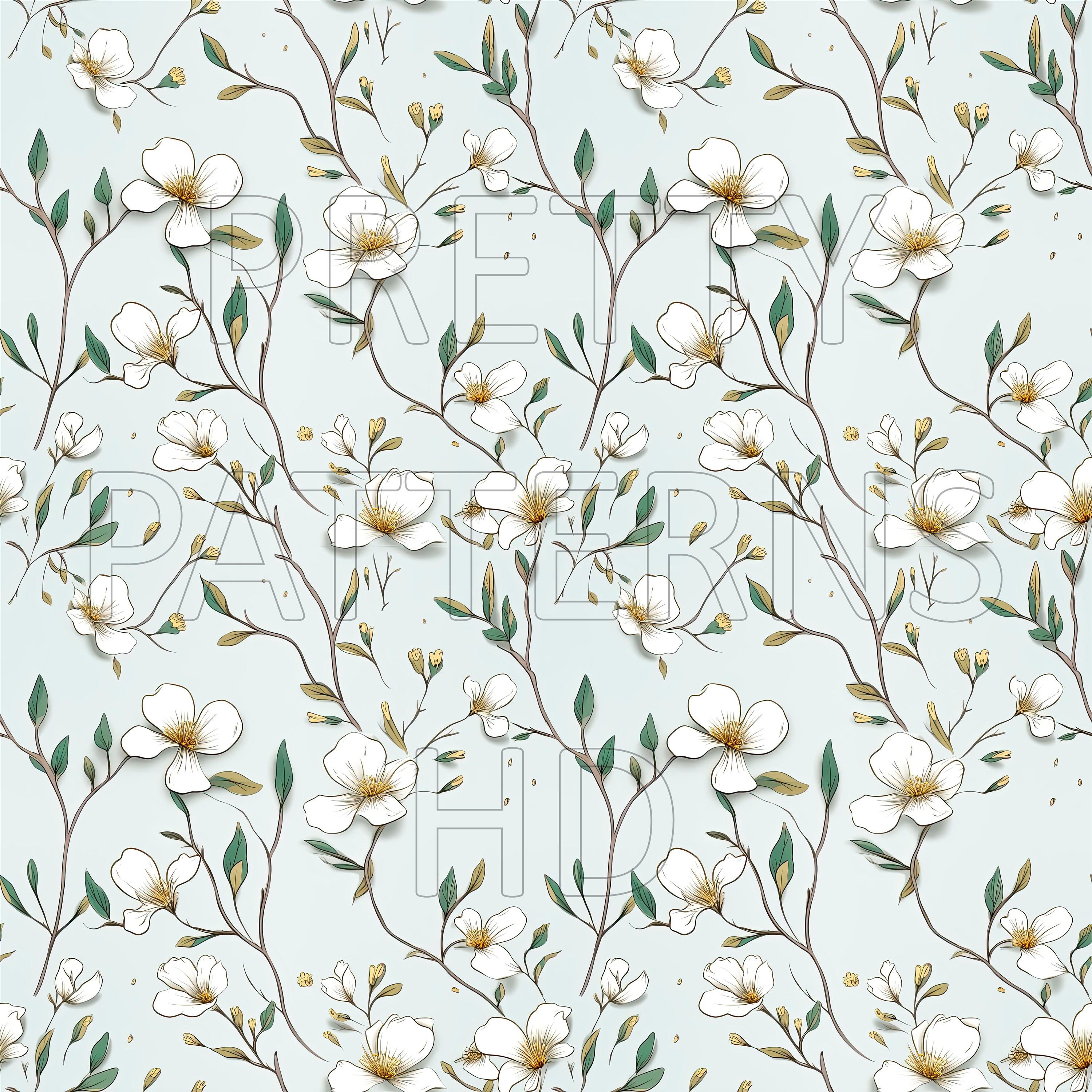 Lineart Watercolor Jasmine 2 8 Printable Scrapbook Sheets - Etsy