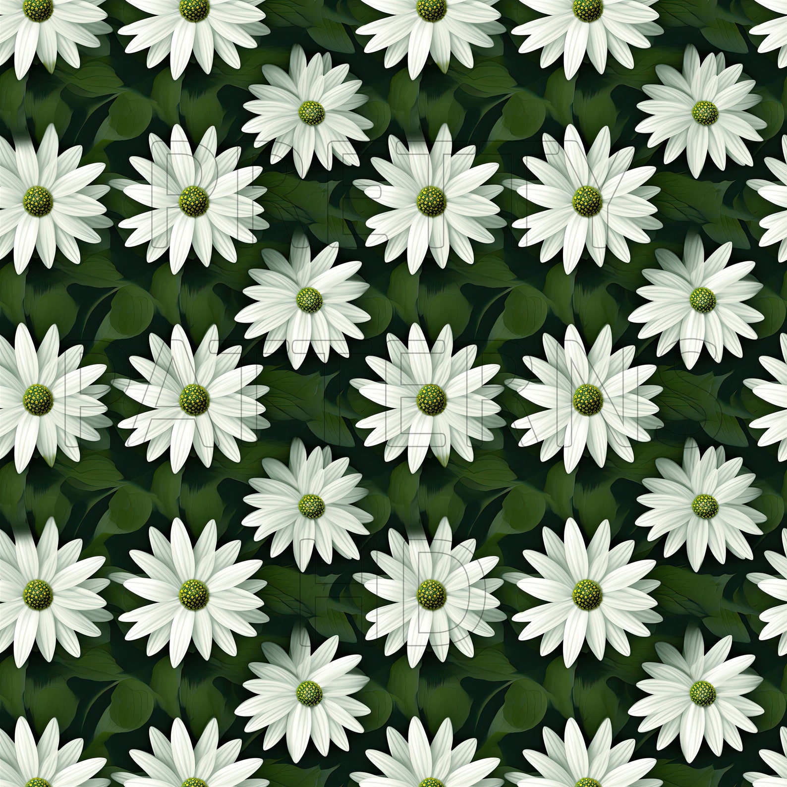 Gothic Vintage Daisy #2 - 8 Scrapbook Sheets - Seamless Tileable ...