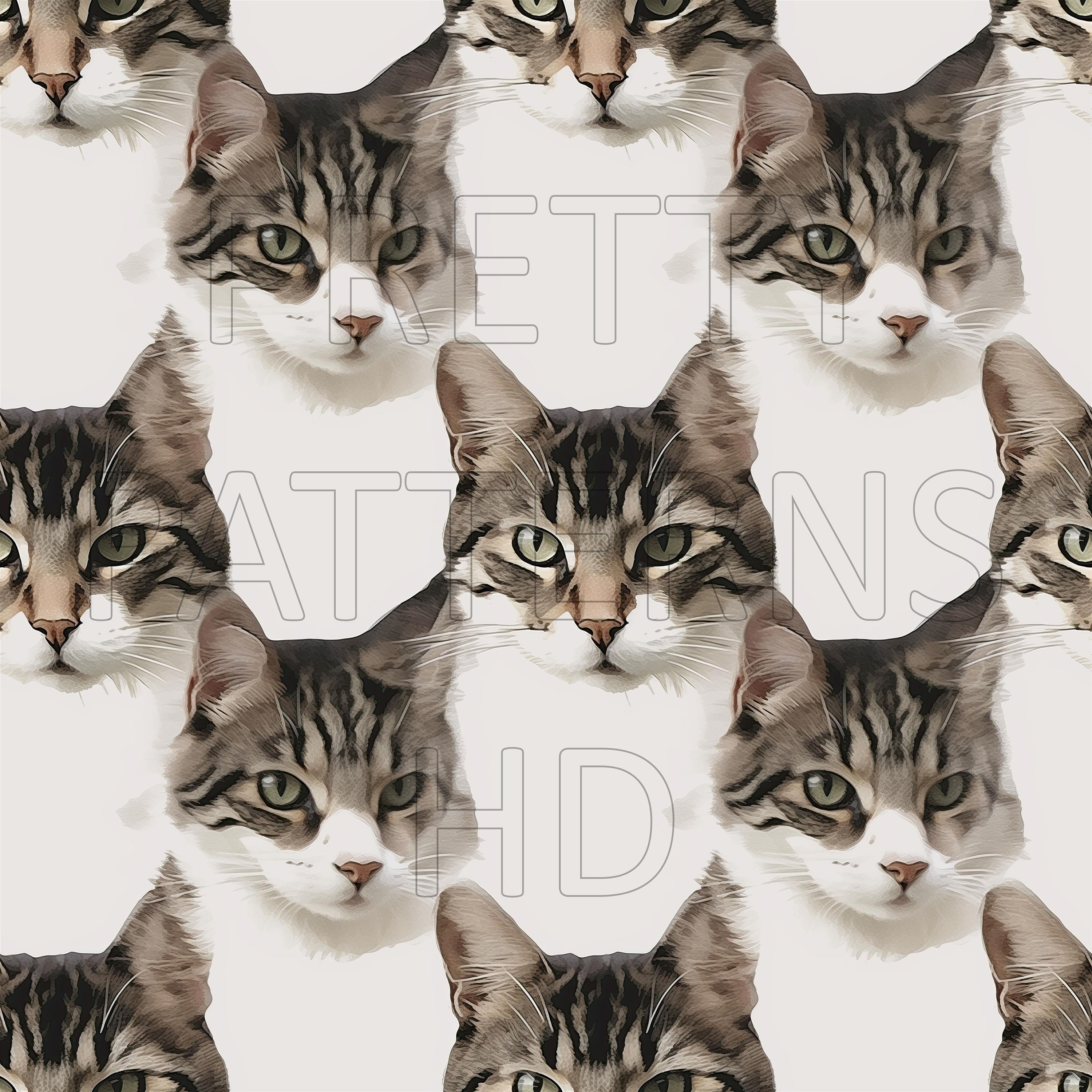 Cats 4 8 Printable Scrapbook Sheets Seamless Tileable Digital ...