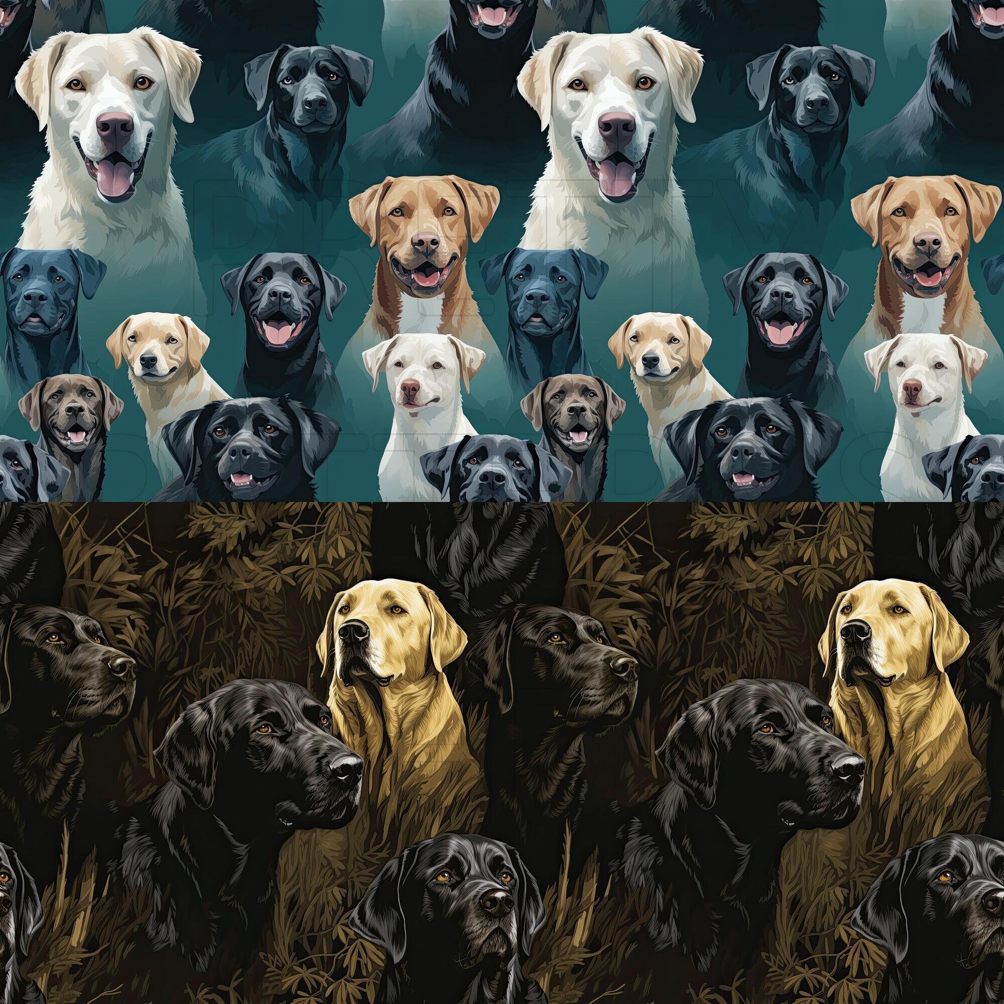 Dog Breeds Labrador 2 8 Printable Scrapbook Sheets-seamless Tileable ...