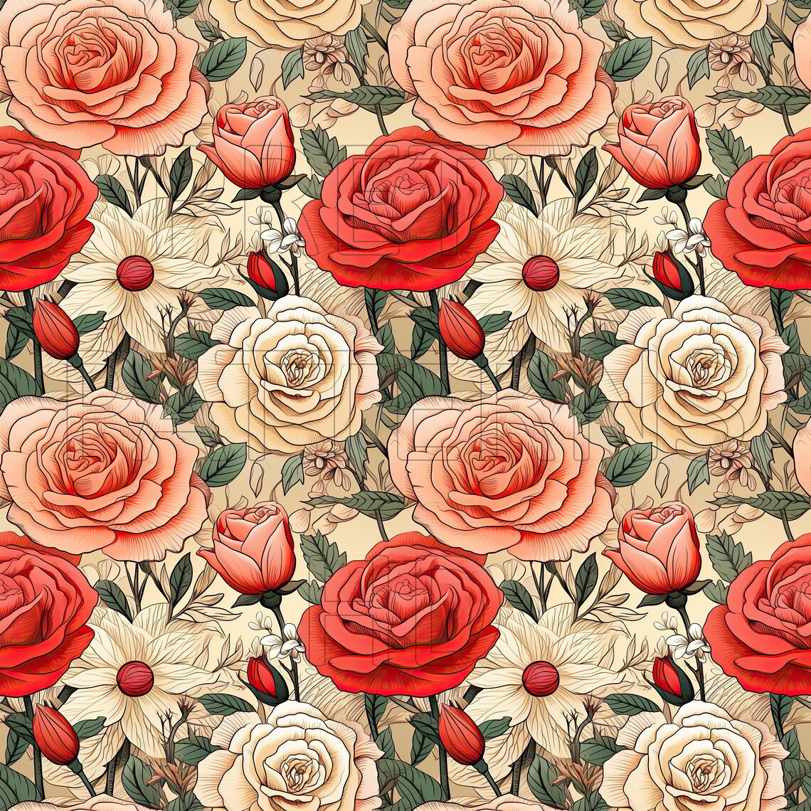 Lineart Watercolor Roses 1 8 Printable Scrapbook Sheets - Etsy