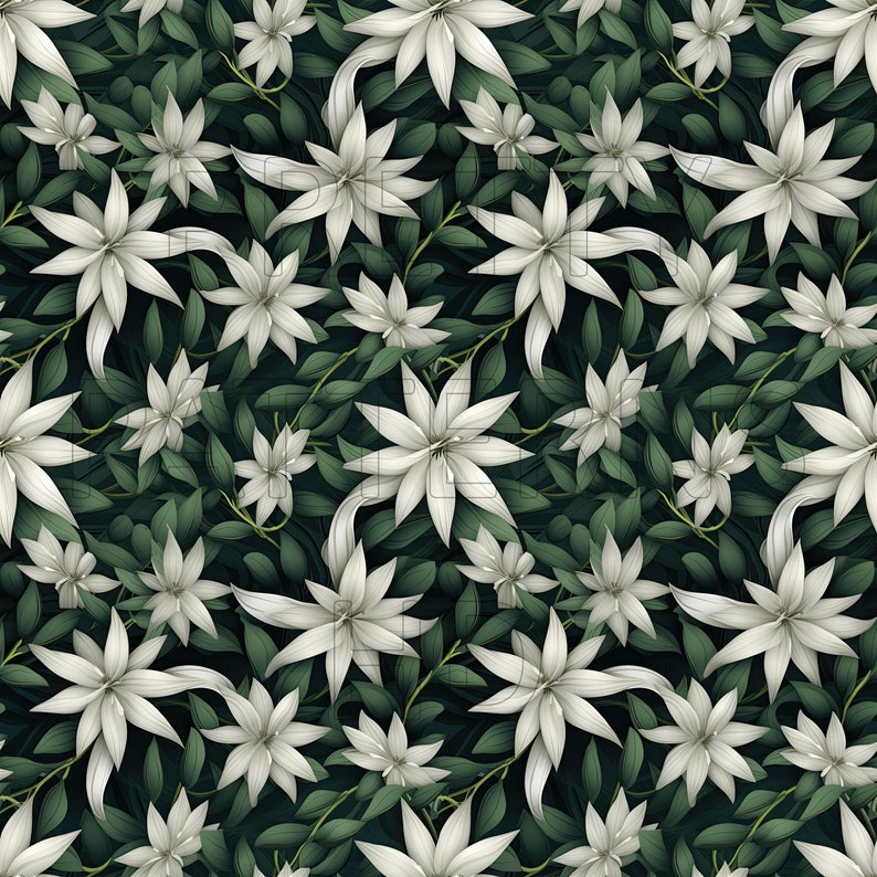 Gothic Vintage Daisy #2 - 8 Scrapbook Sheets - Seamless Tileable ...