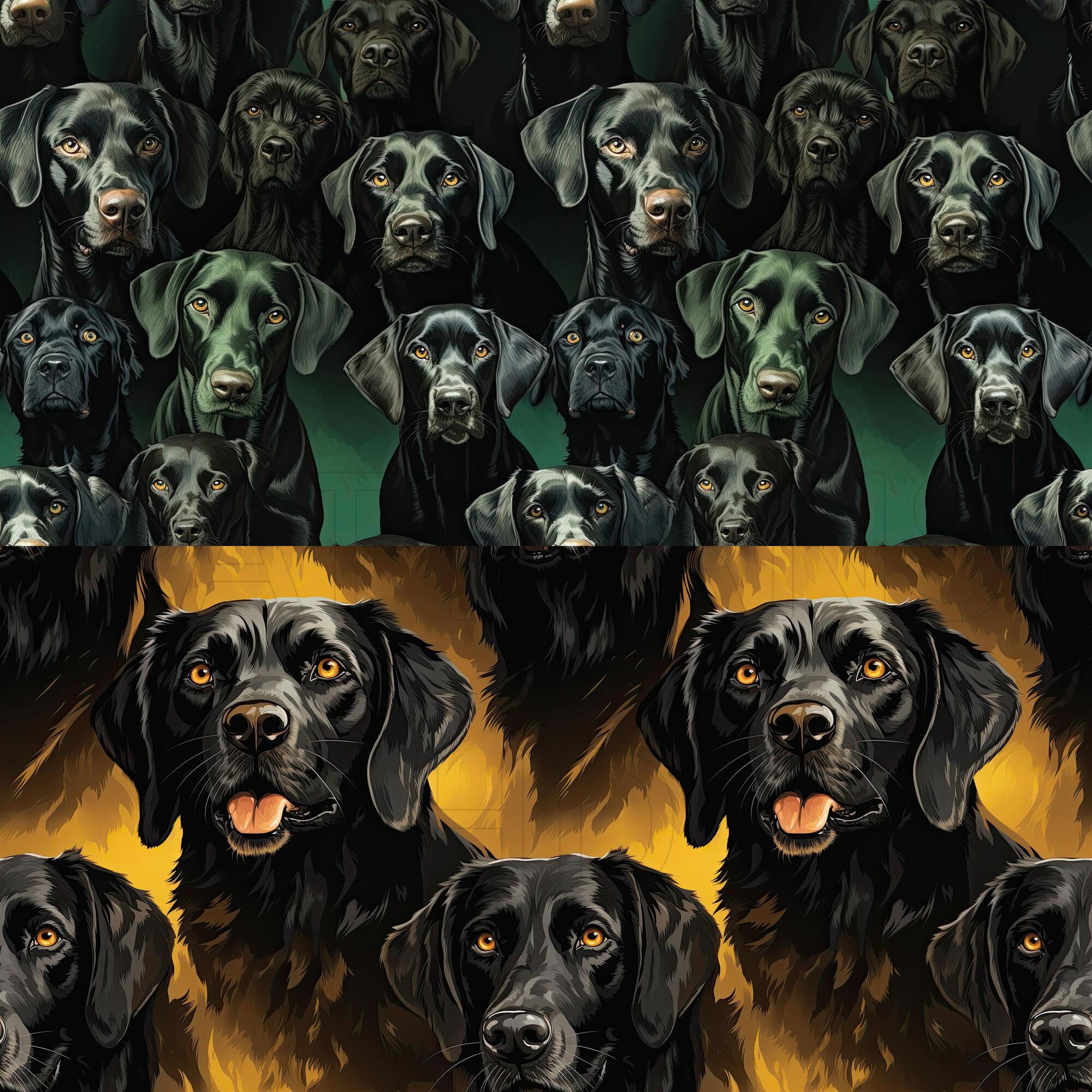 Dog Breeds Labrador #2 - 8 Printable Scrapbook Sheets-seamless Tileable ...