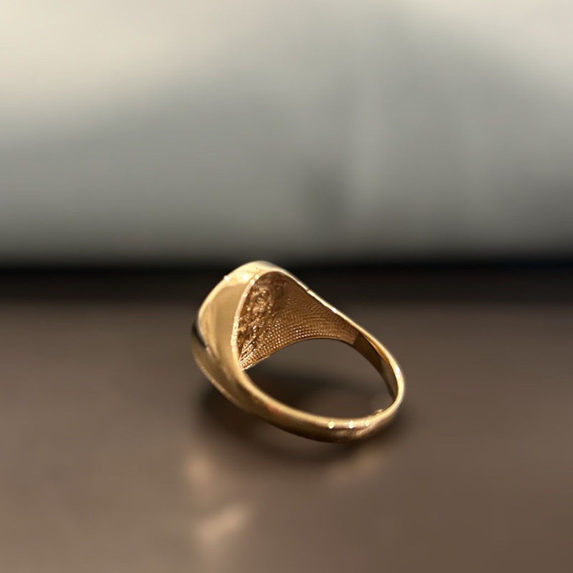Solid Gold Saint Benedict Signet Medallion Ring, Silver Religious ...