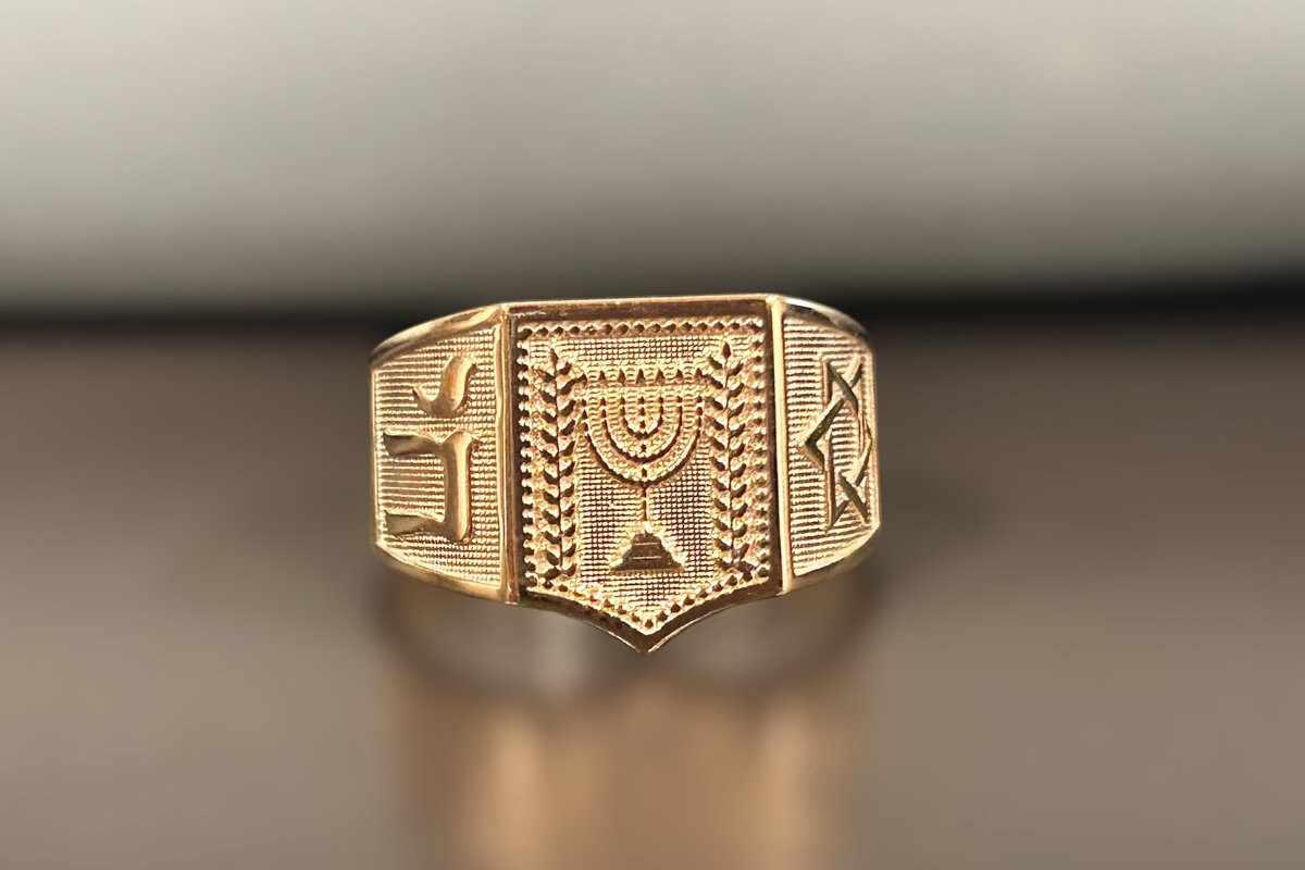 14K and 10K Solid Gold Menorah Chai Star of David Beaded Jewish ...