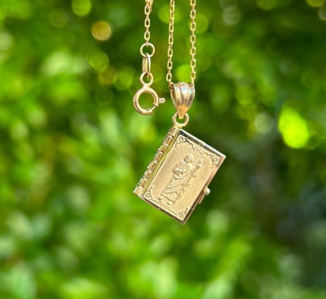 14K Solid Gold Star of David Charm,10 Commandments,10k Jewish Gift ...