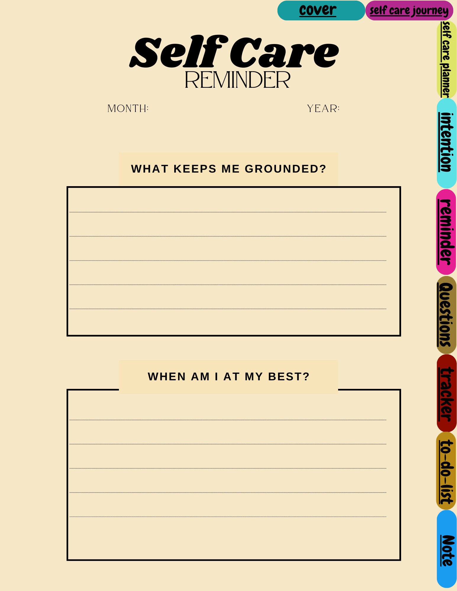 2024 PREMIUM Self-care Digital Planner Goals Self-care Fitness ...