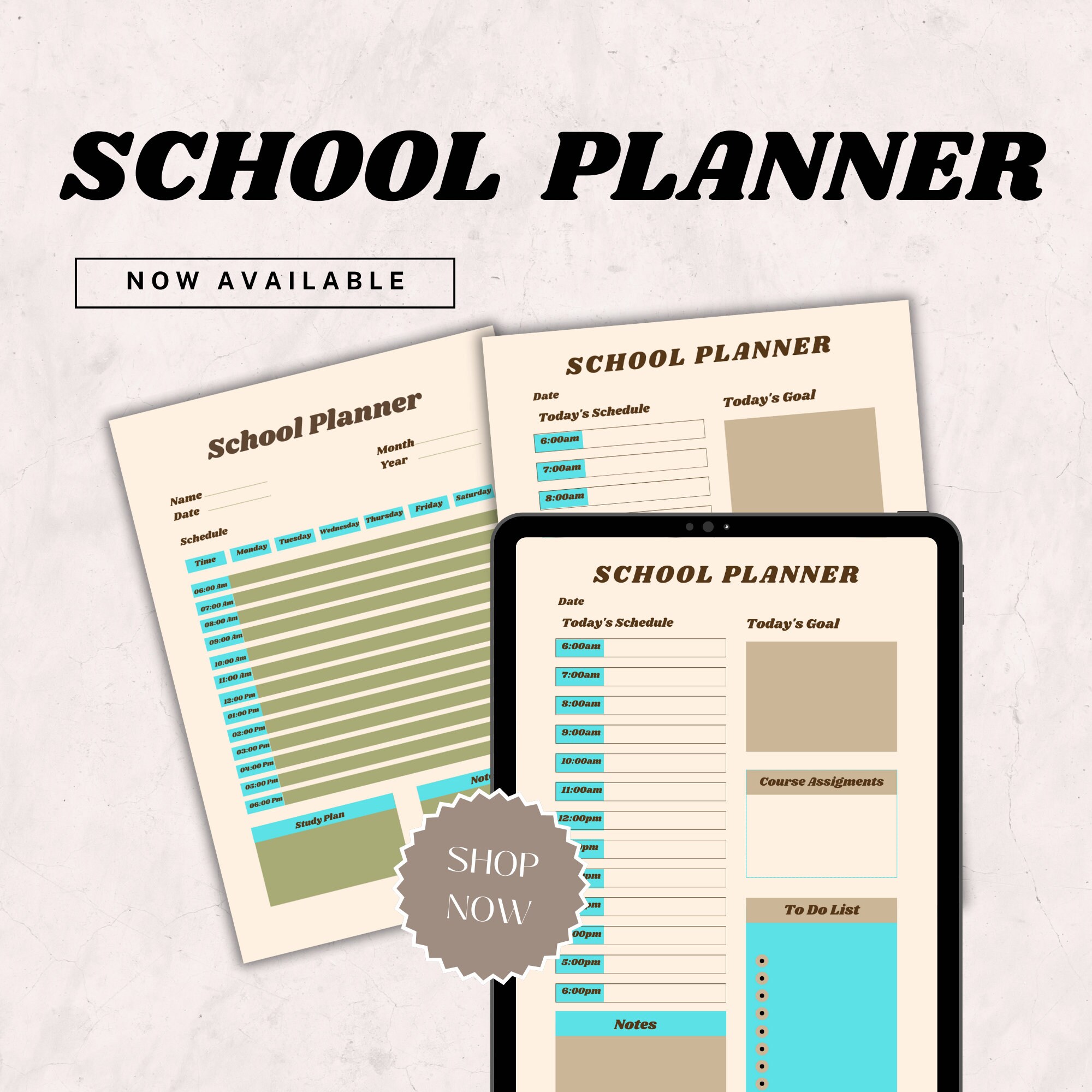 School Planner for Student, 2024 Back to School Printable Monthly ...