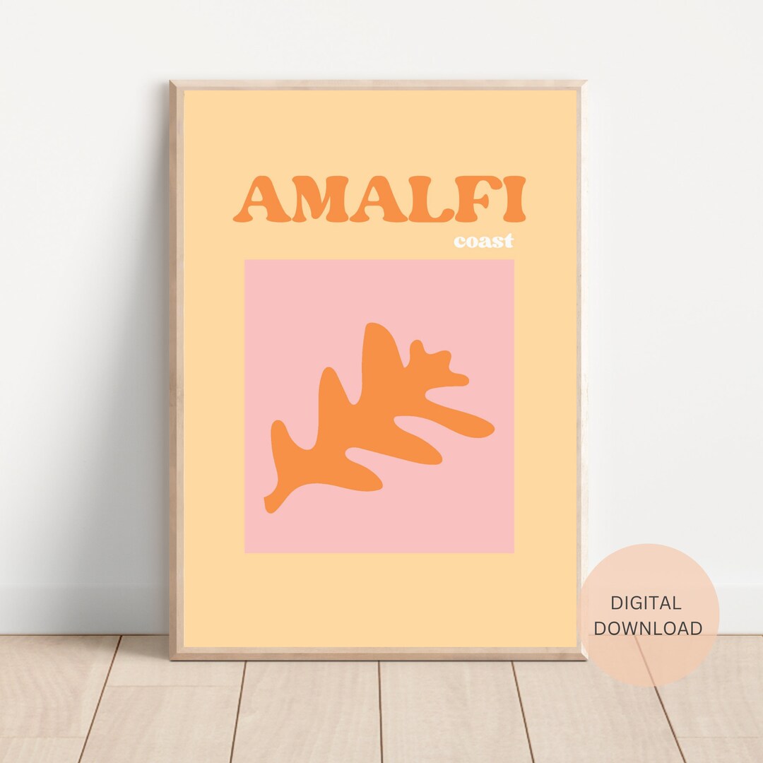 Amalfi Poster - Amalfi Coast Print - Amalfi Coast Wall Art - Aesthetic ...