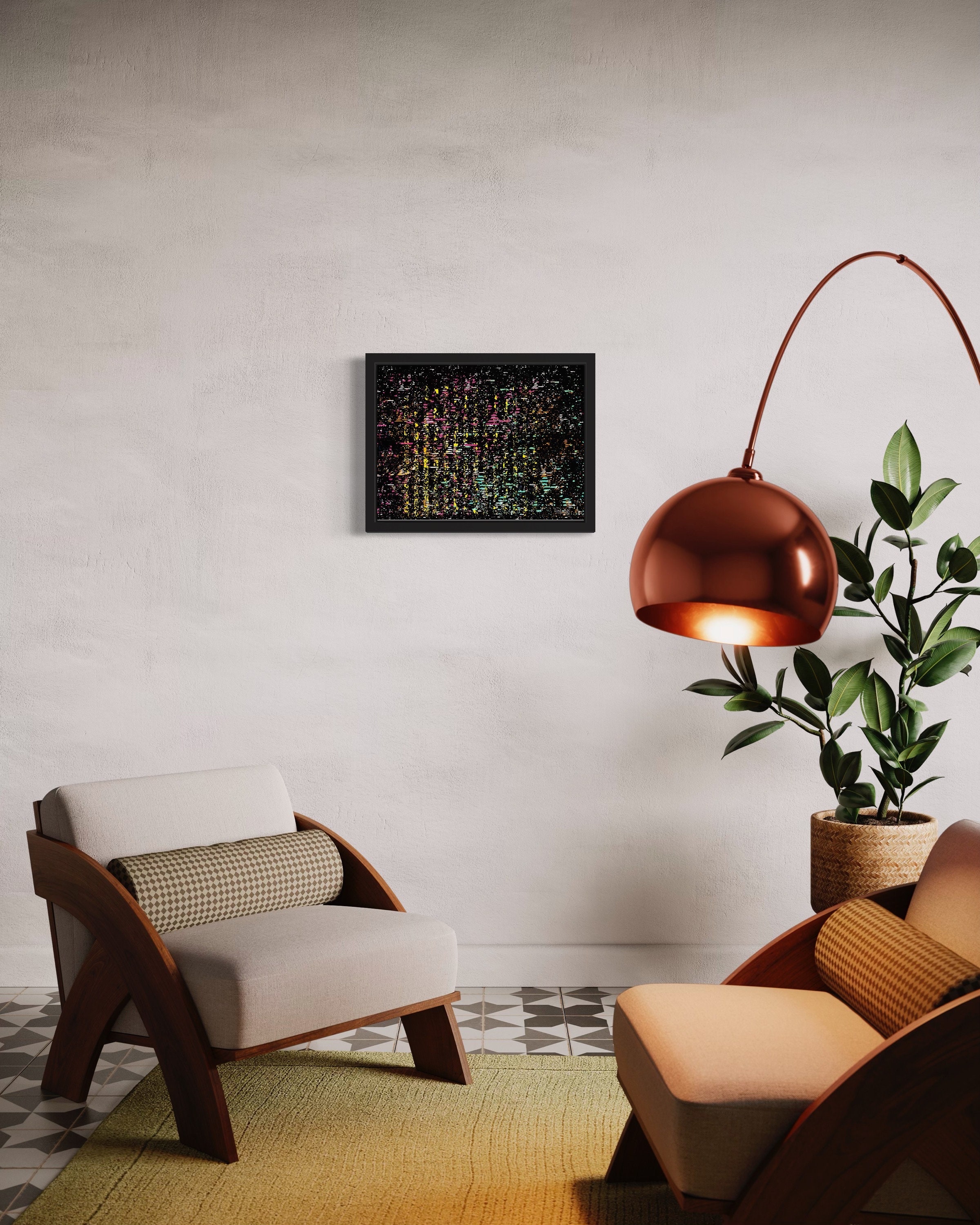 Abstract Energy Positive Vibration Wall Art Print With Custom - Etsy