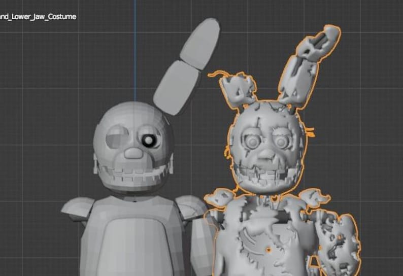 Springbonnie/springtrap - Pepakura Foam/cardboard Helmet Template for ...