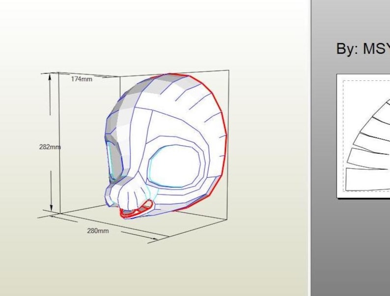 Pepakura Templates – Kemono Fursuit Head Base – Digital Download - Etsy ...