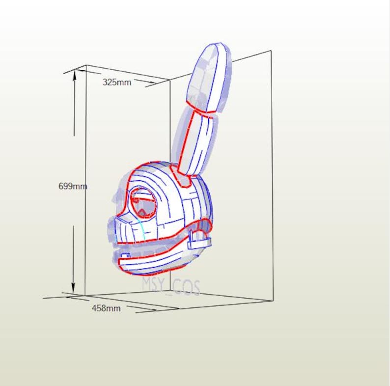 Springbonnie/springtrap - Pepakura Foam/cardboard Helmet Template for ...