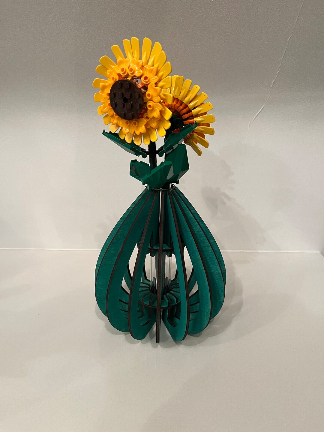 Contemporary Tear Drop Vase, 3mm Laser Cut Birch Plywood, Glass Insert ...