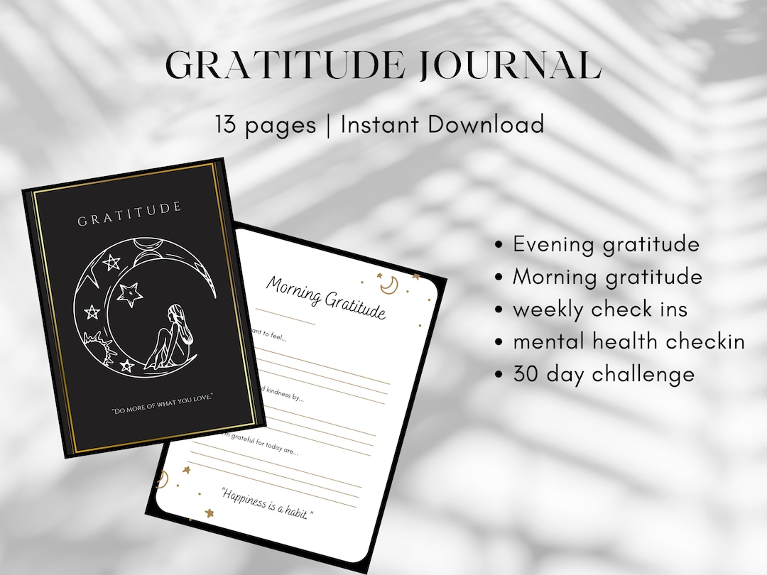 Gratitude Journal Mental Health Instant Download Digital - Etsy
