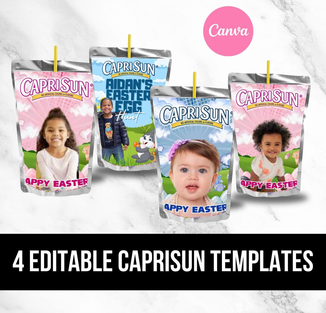 Editable Capri Sun Label Template: DIY Party Favors (digital Template ...