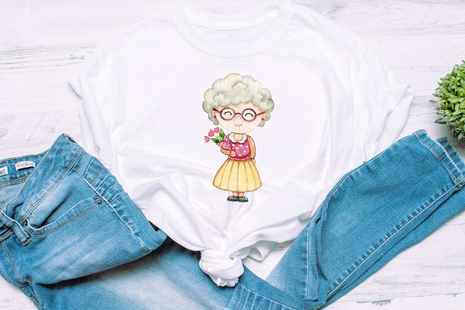 Superhero Grandma Clipart, Watercolor Family Clip Art, Grandma Gift PNG ...