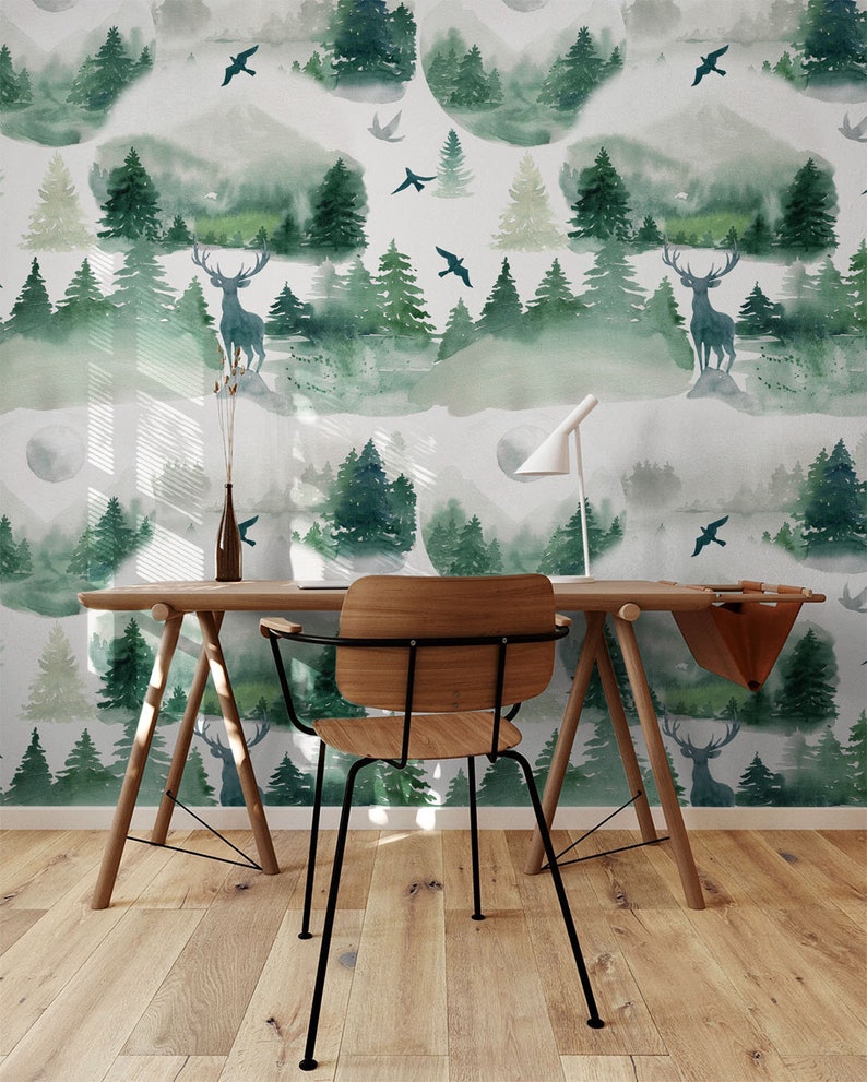 Forest Digital Paper Pack, Watercolor Landscape Digital Papers ...