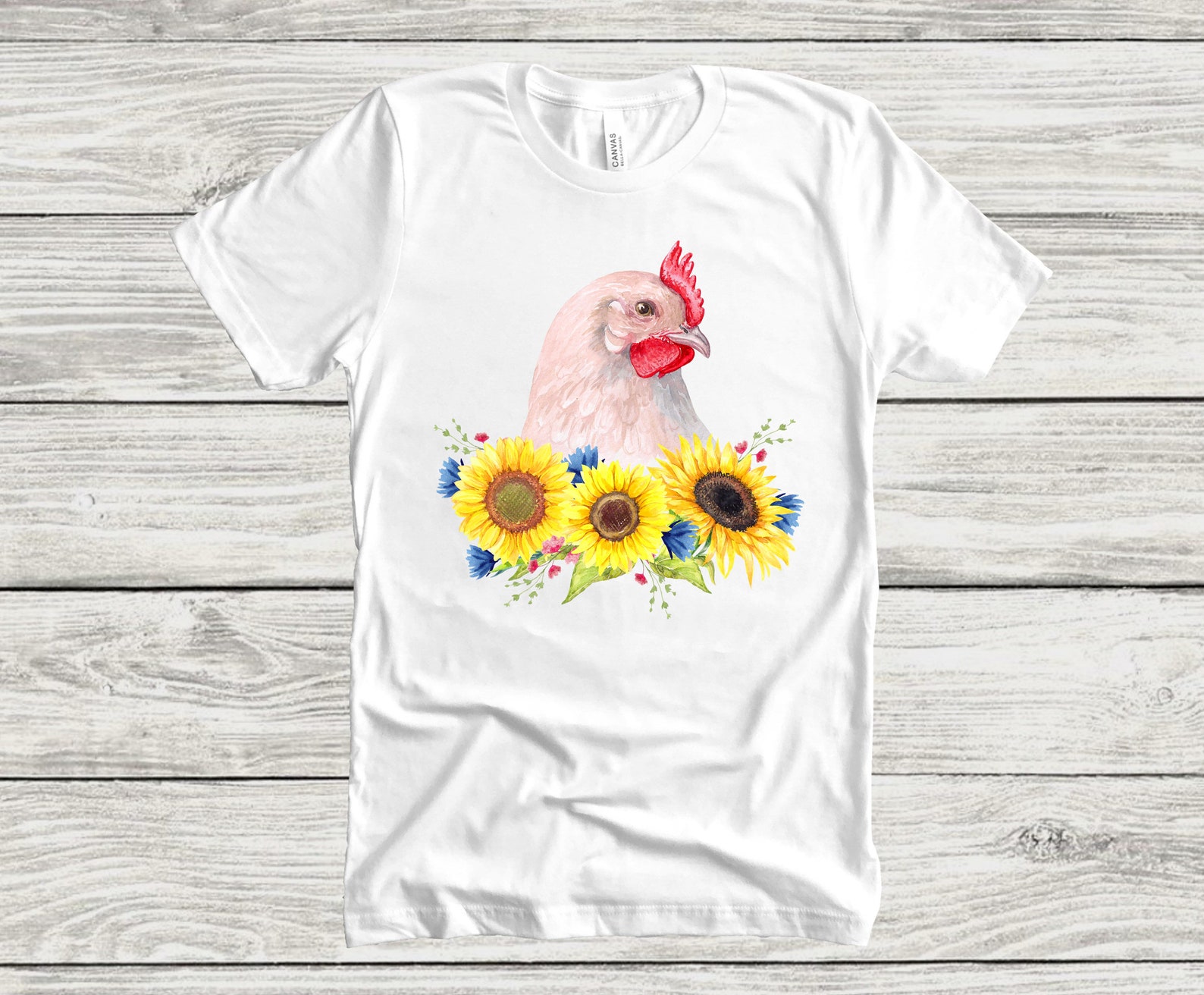 Farmhouse Chic Chicken Sublimation: Watercolor Farm Animals Clipart for ...