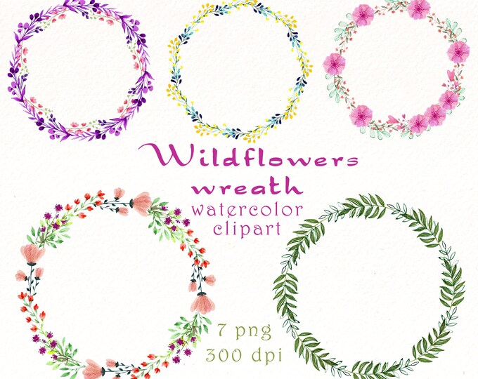 Wreath Clipart, Spring Clipart, Floral Clipart, Floral Wreath Png ...