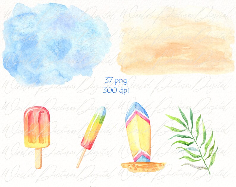 Beach Watercolor Clipart, Summer Clipart, Woman Clipart Png, Sun Png ...