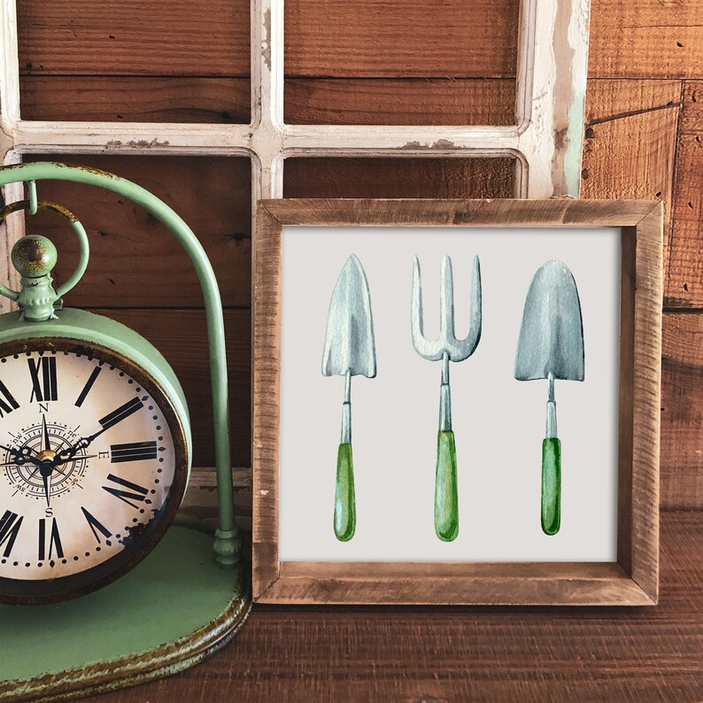 Spring Gardening Watercolor Clipart, Garden Tools Png Graphics, Summer ...